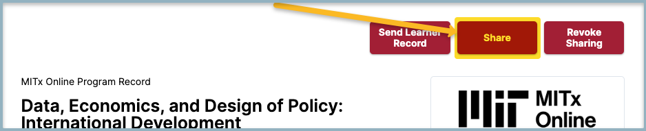 How to Share Your MITx Online Program Record – MITx Online